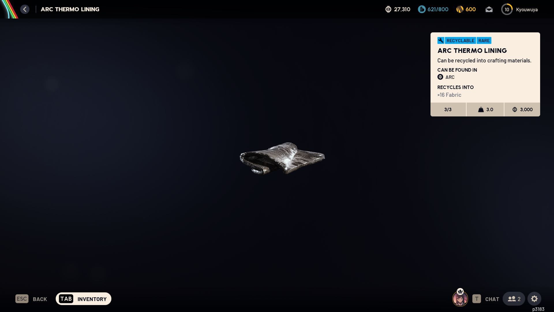 Where to find ARC Thermo Lining in ARC Raiders