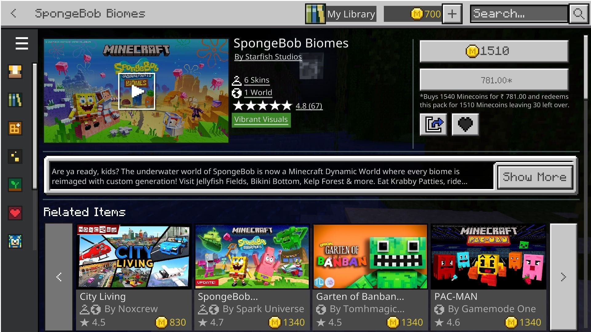 Minecraft SpongeBob Biomes world guide: How to get and play