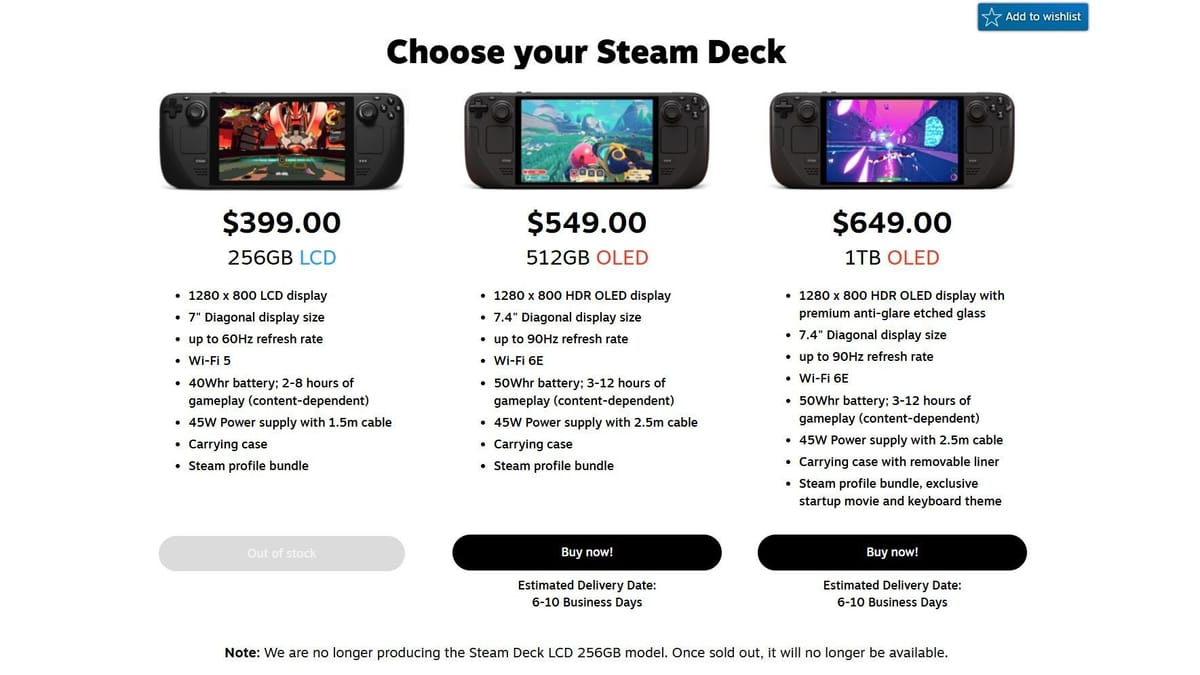 Valve is ending Steam Deck LCD production soon, with only the pricier ...