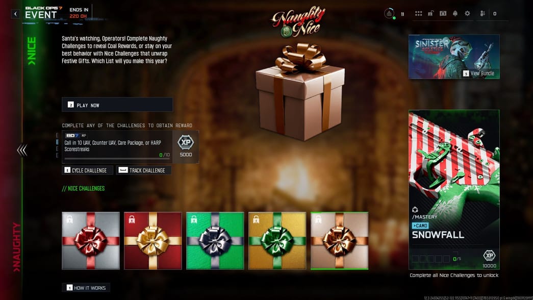 All Naughty and Nice event rewards in BO7 and how to claim them