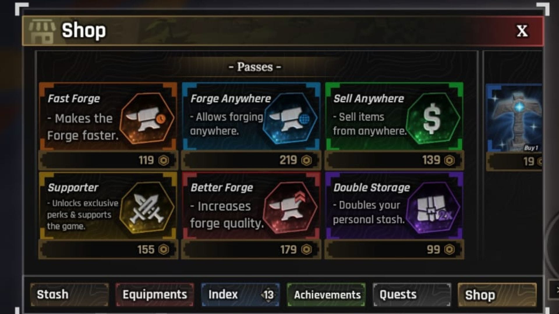 How to increase stash capacity in The Forge