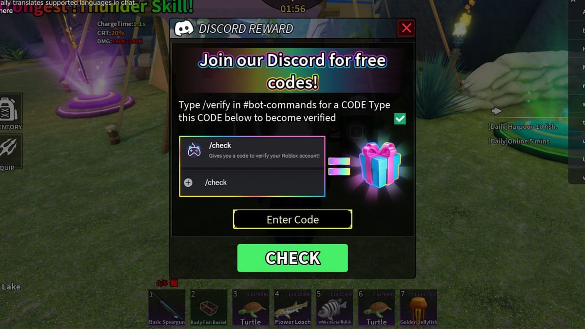 Spear Fishing codes (January 2026)