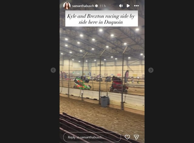 Kyle Busch’s wife Samantha shares video of the NASCAR star racing “side ...