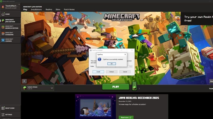Is Minecraft 1.21.11 OptiFine out for download?