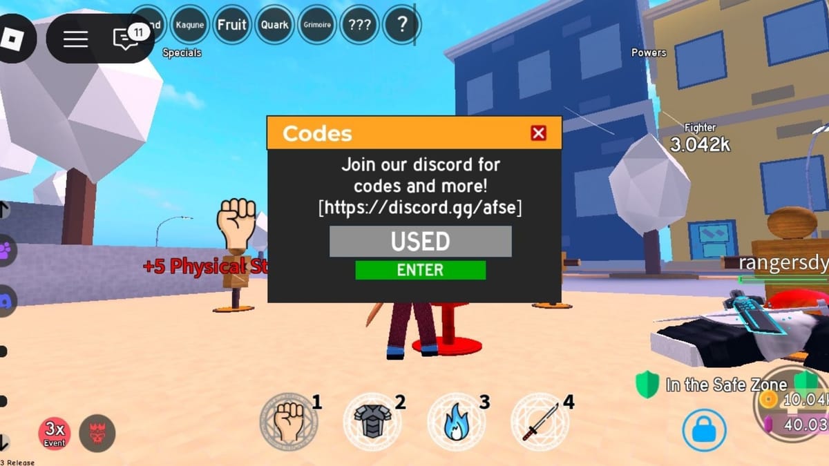 Anime Fighting Simulator Endless codes (March 2026)