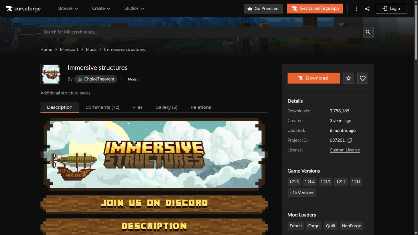 Minecraft Immersive Structures mod guide