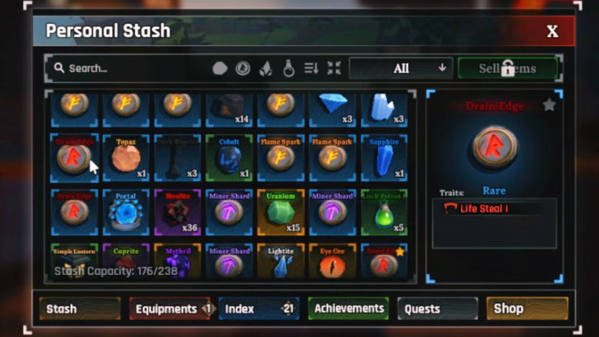 How to get Drain Edge rune in The Forge