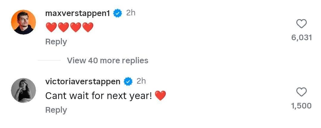 Max Verstappen reacts as Kelly Piquet posts heartwarming family ...