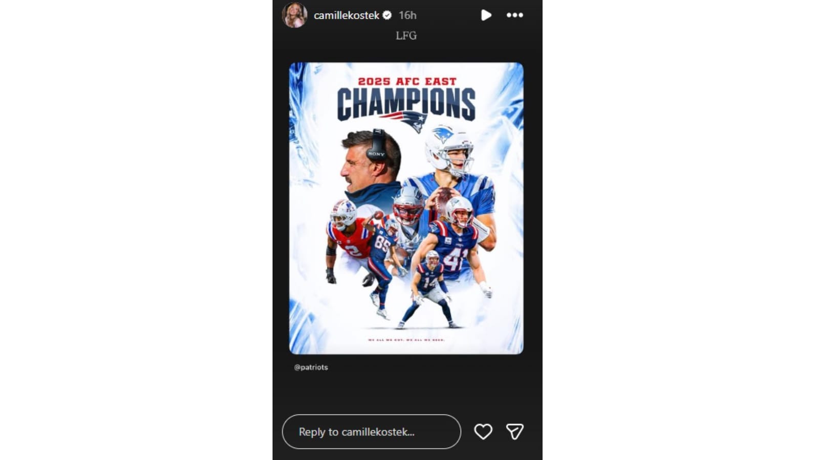 Rob Gronkowski's gf Camille Kostek drops 1-word message as Patriots ...