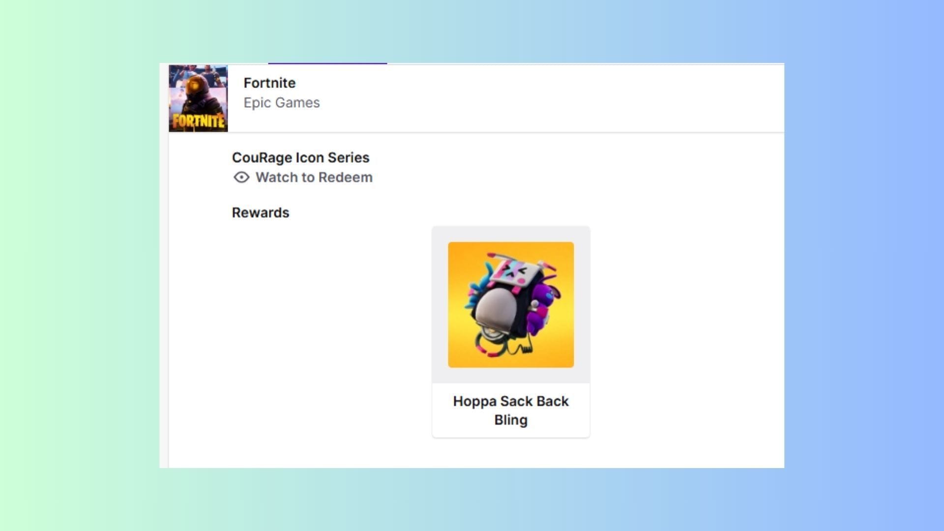 How to get the Hoppa Sack Back Bling in Fortnite for free