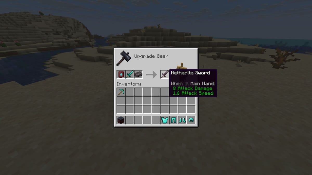 Which equipment should you upgrade to netherite tier in Minecraft?