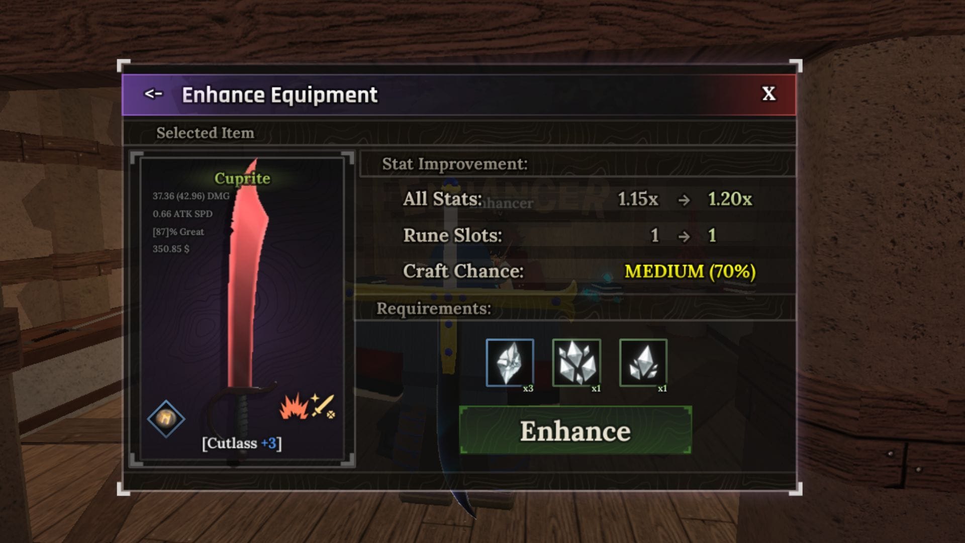 The Forge Enhancer guide: How to enhance weapons and armor