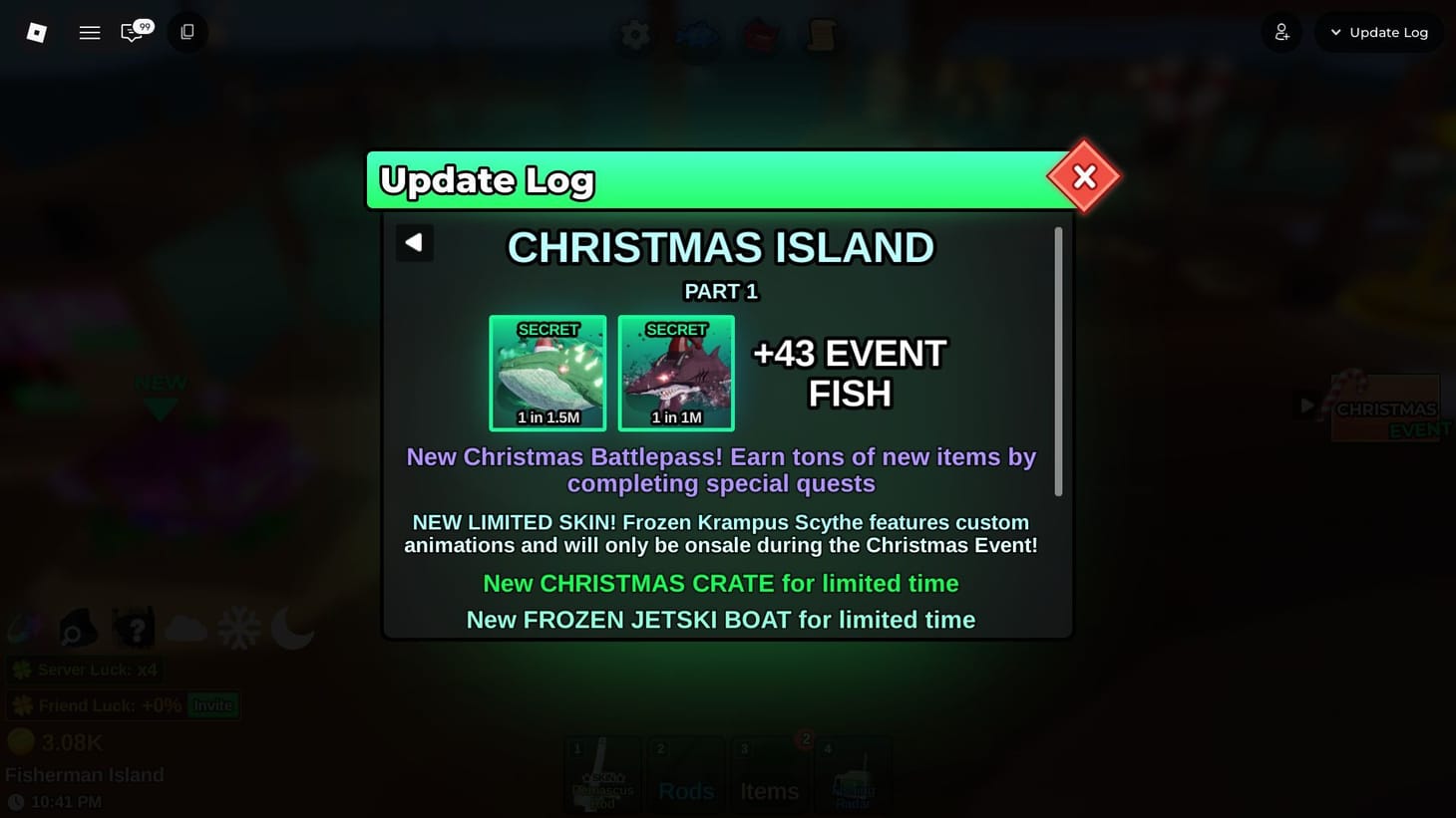 Fish It Christmas Island Update patch notes