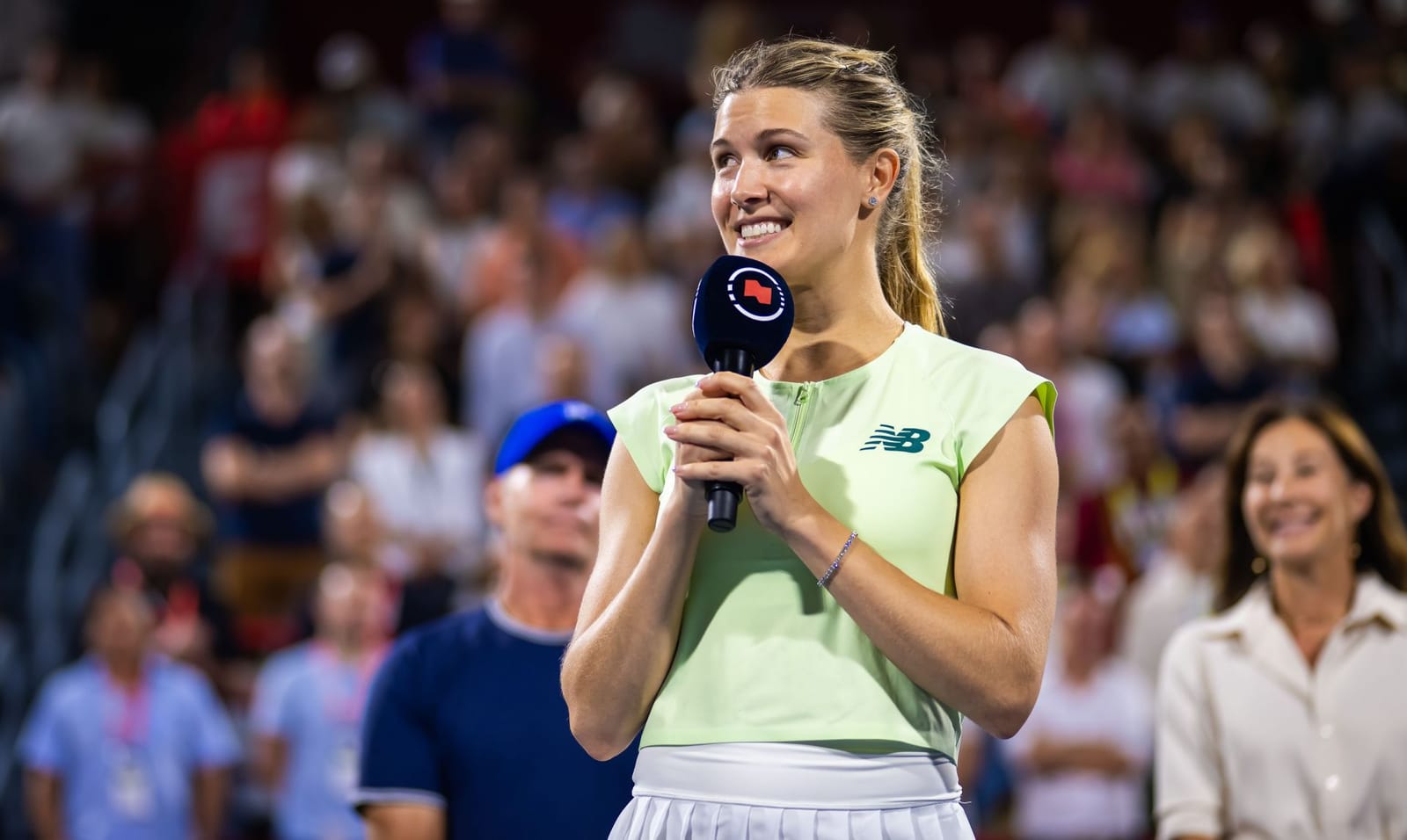 PICTURES: Eugenie Bouchard hits the beach in tiger-print bikini as she ...