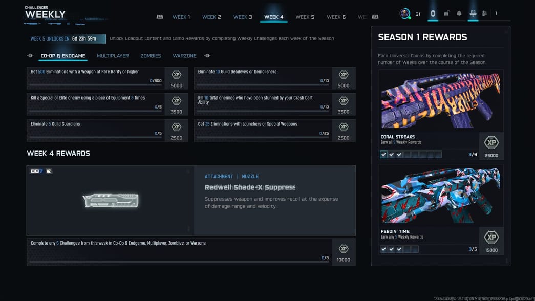 All Warzone and Black Ops 7 Season 1 Week 4 Challenges and rewards