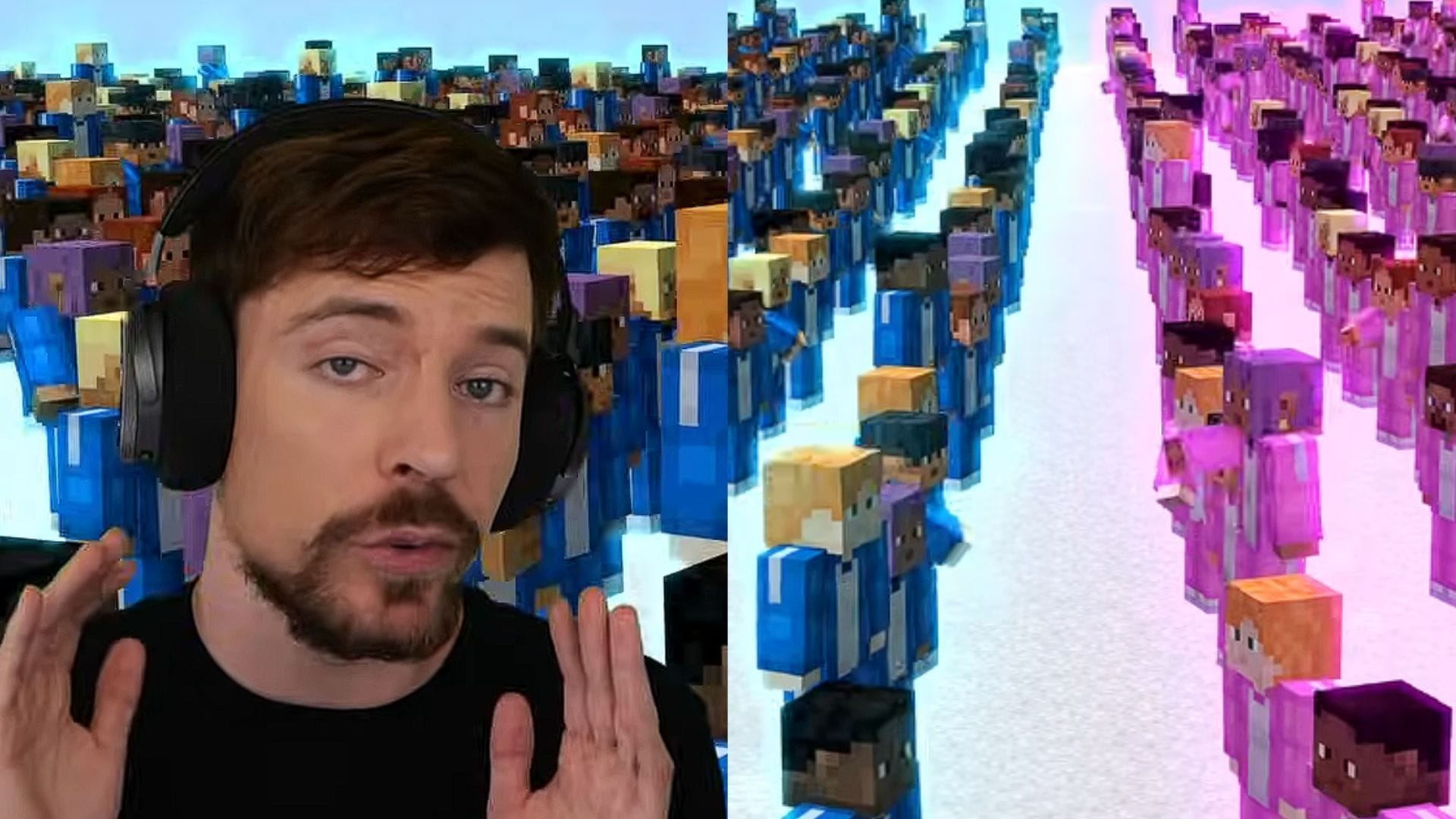 MrBeast's "1000 Players Simulate Civilization: Boys vs Girls" video ...