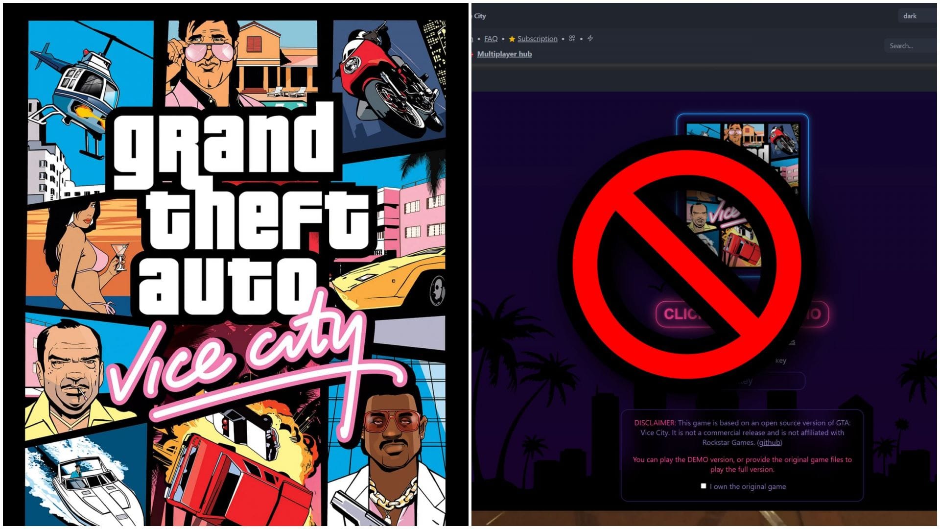 GTA Vice City browser port taken down by Take Two Interactive