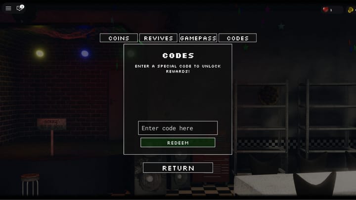 FNAF Eternal Nights codes (January 2026)