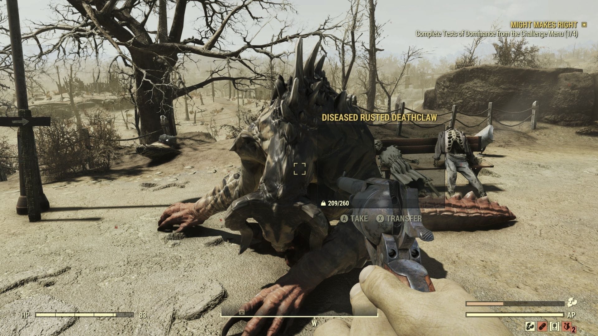 Fallout 76: What's a Deathclaw's weak spot?