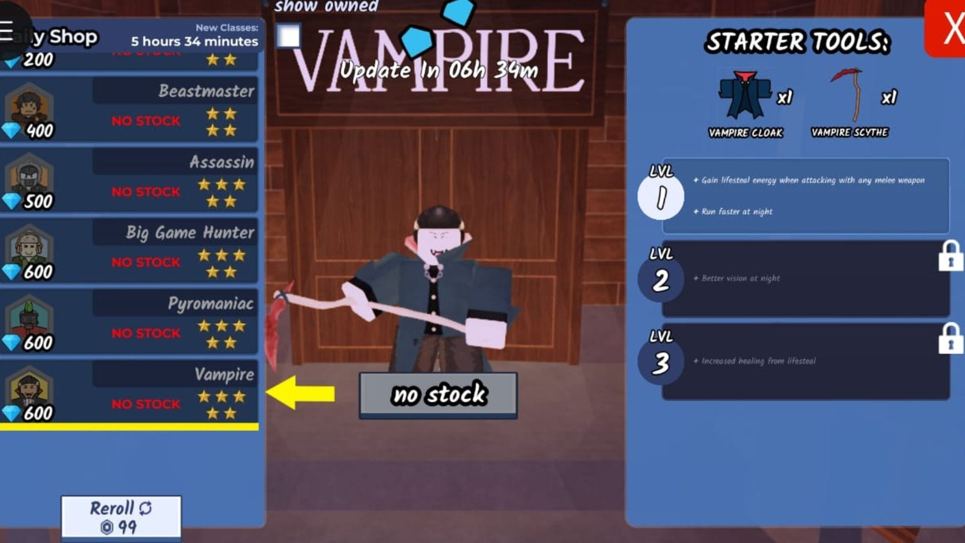 99 Nights in the Forest Vampire guide