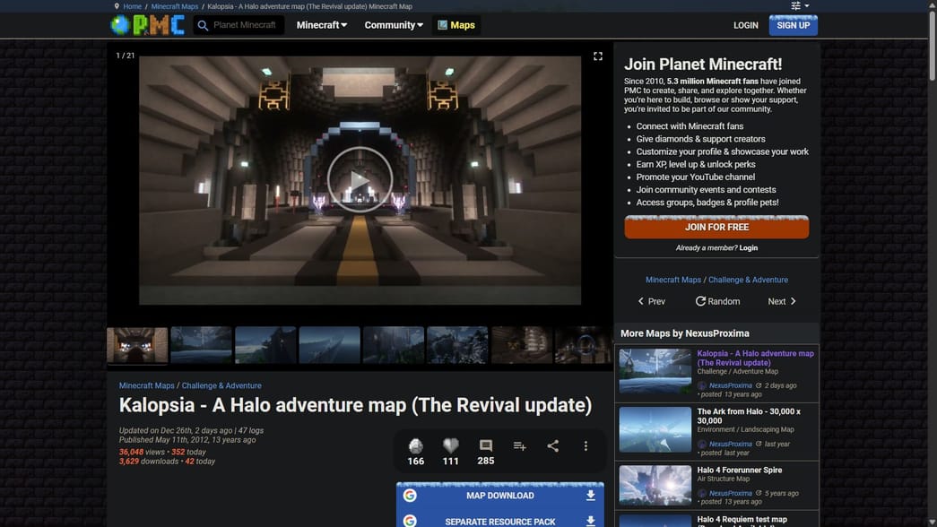 Halo-inspired Minecraft custom map receives major revival update
