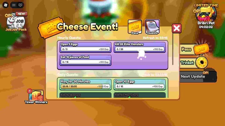 Brainrot Evolution Cheese Event guide