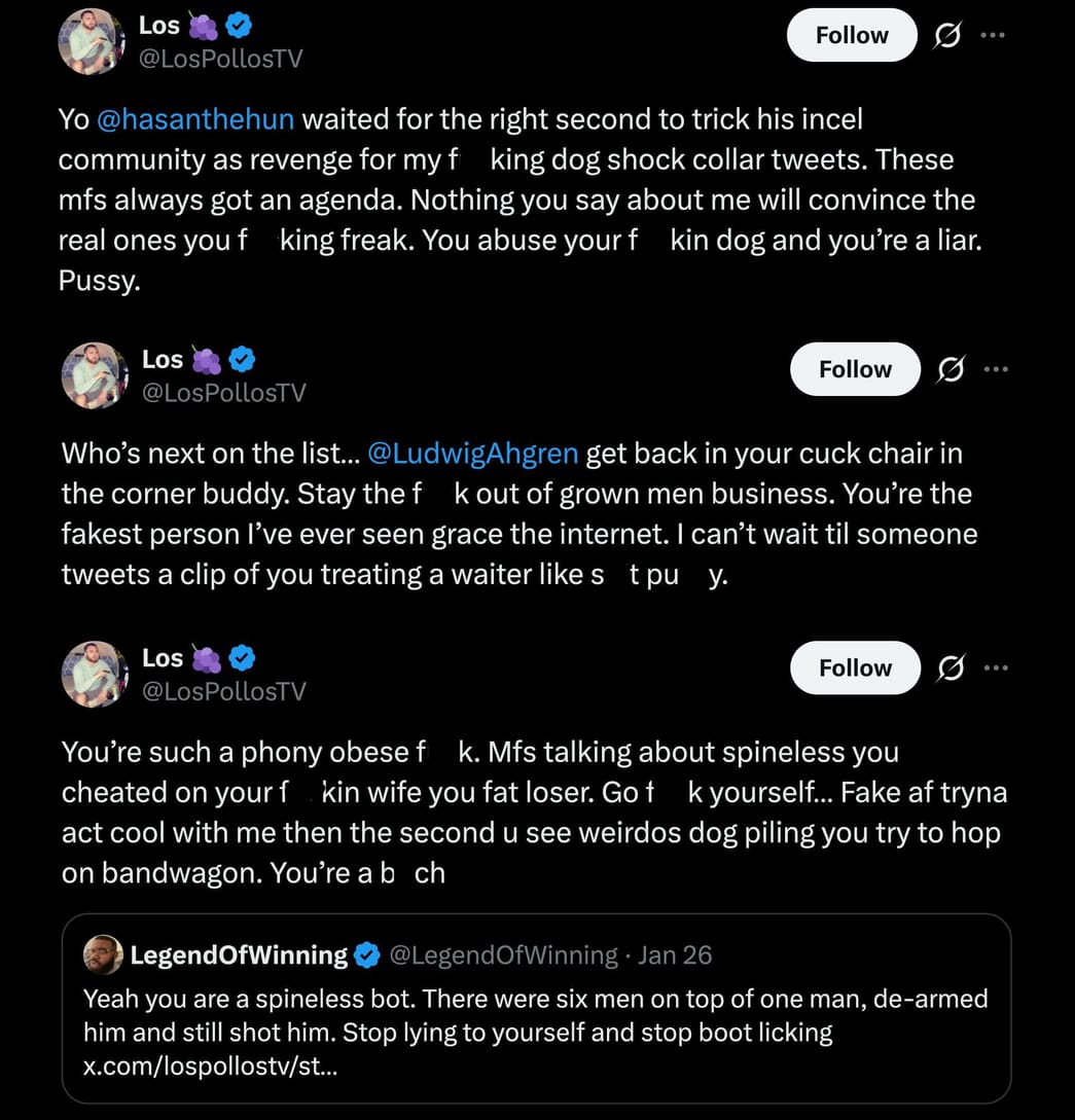 LosPollosTV goes off at Ludwig, HasanAbi, and more following recent ...