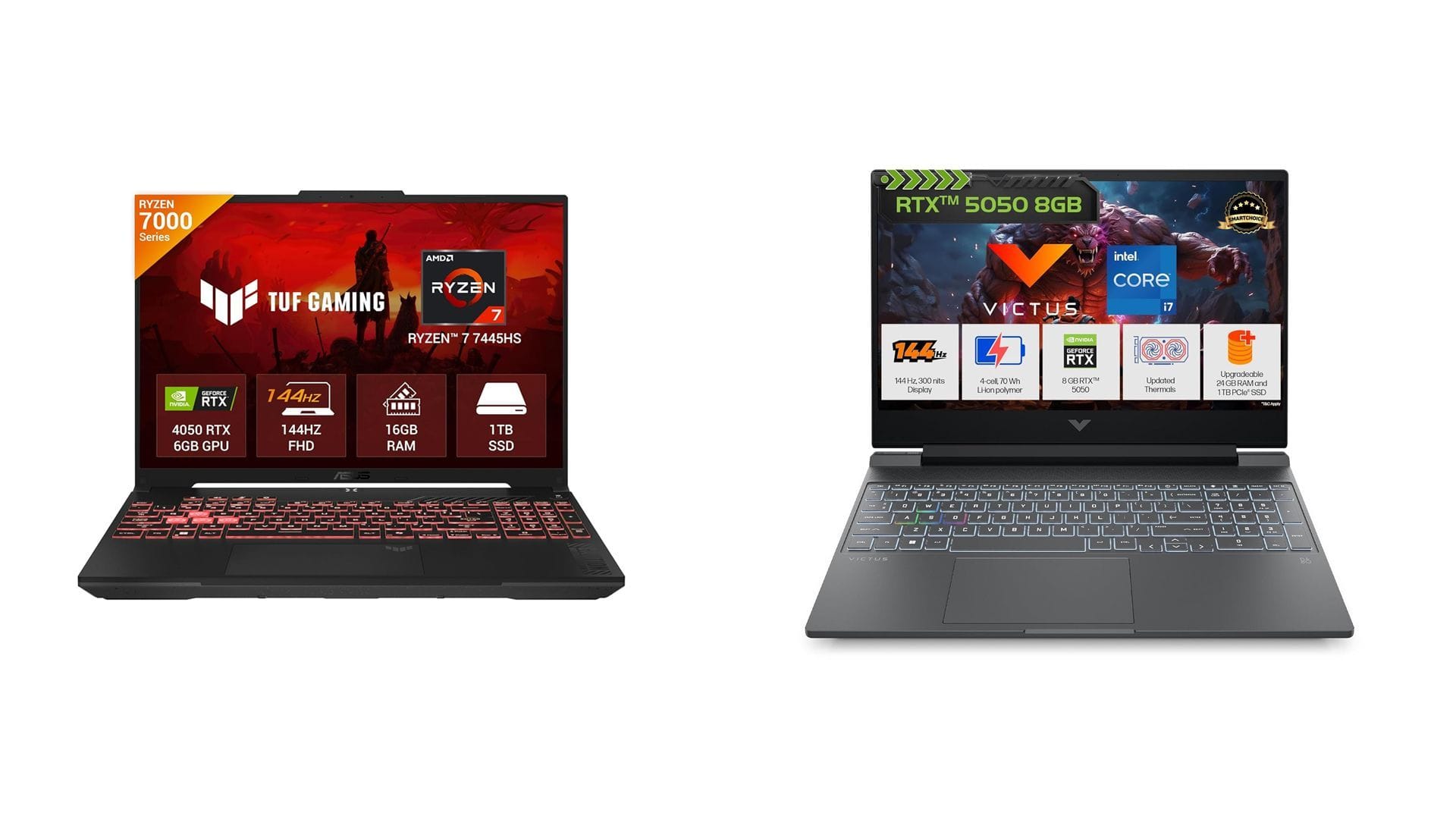 ASUS TUF A16 vs HP Victus: Which is the best gaming laptop under ₹1 lakh?