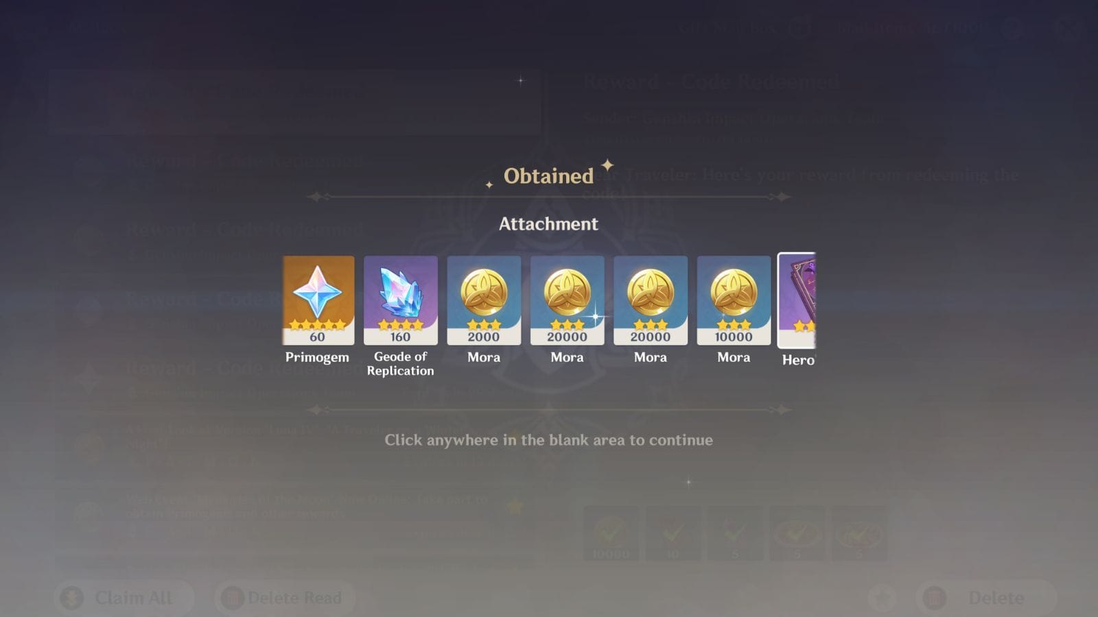 Genshin Impact Luna IV redeem codes