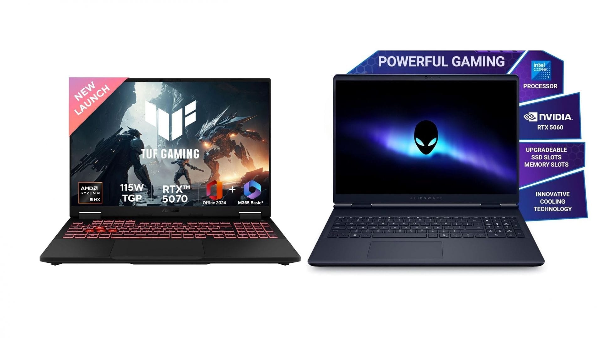 Alienware 16 Aurora vs ASUS TUF A16: Which is the better gaming laptop?