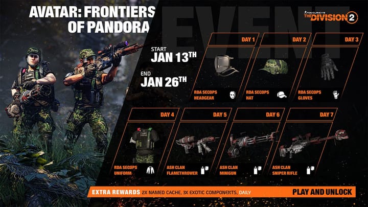 The Division 2 x Avatar Frontiers of Pandora crossover event: All ...