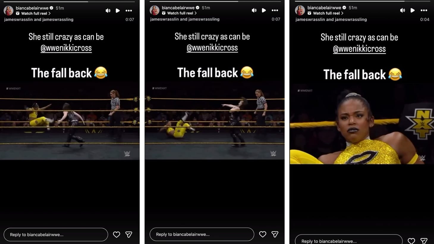 Bianca Belair reflects on embarrassing moment with popular WWE star