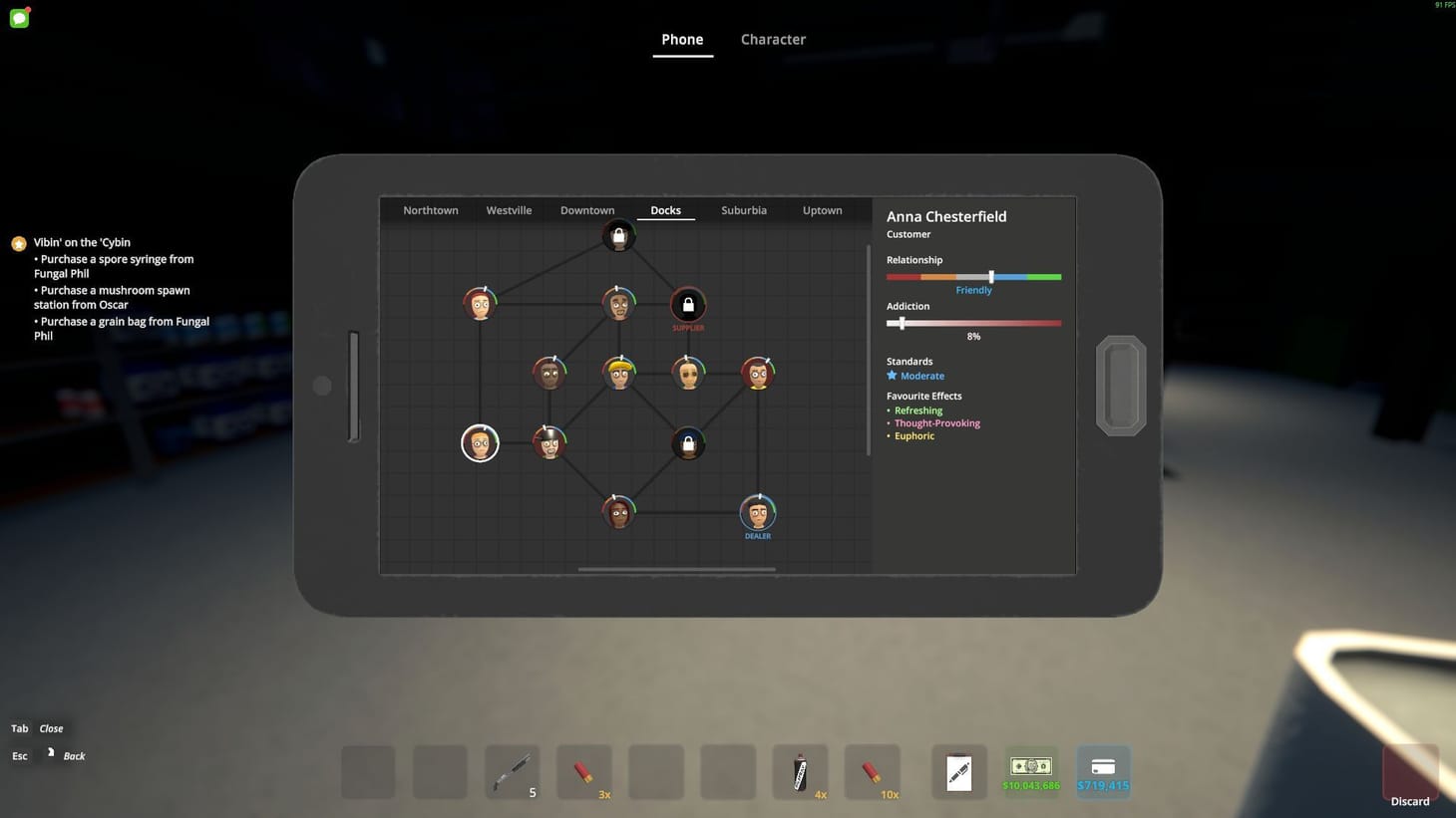 All customer locations and character IDs in Schedule 1