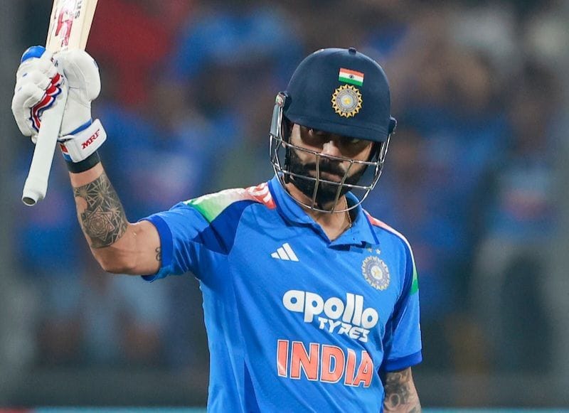 Virat Kohli celebrates in subdued manner after reaching 91-ball hundred ...