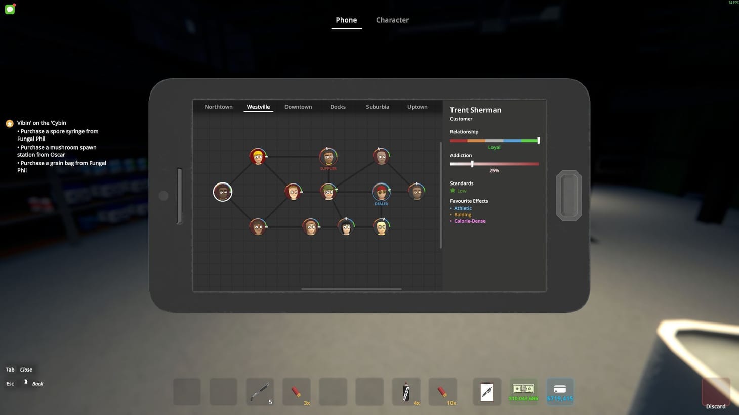 All customer locations and character IDs in Schedule 1