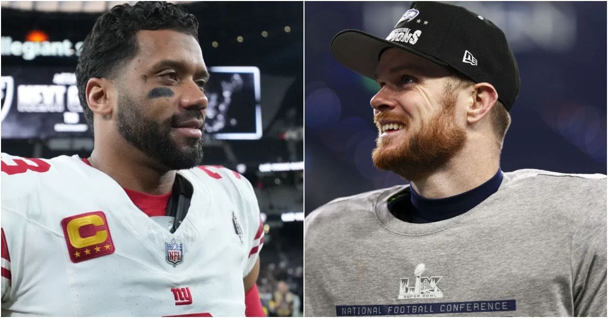 Russell Wilson gets 100% real on Sam Darnold leading Seahawks to Super ...