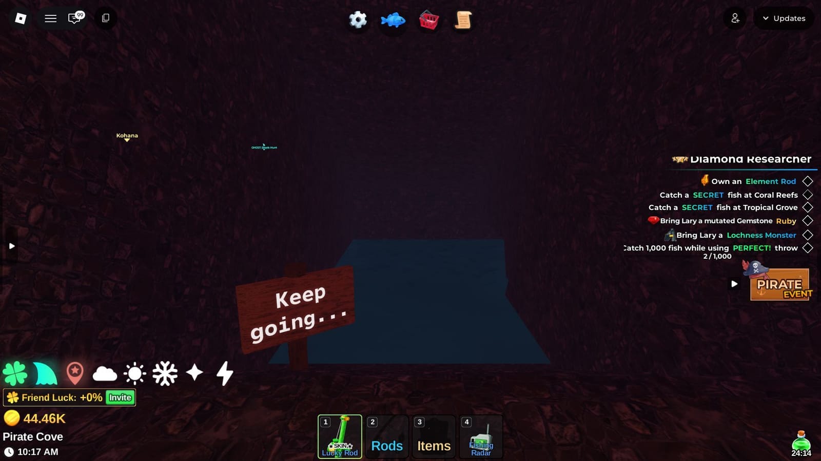 How to reach the Leviathan Den in Fish It