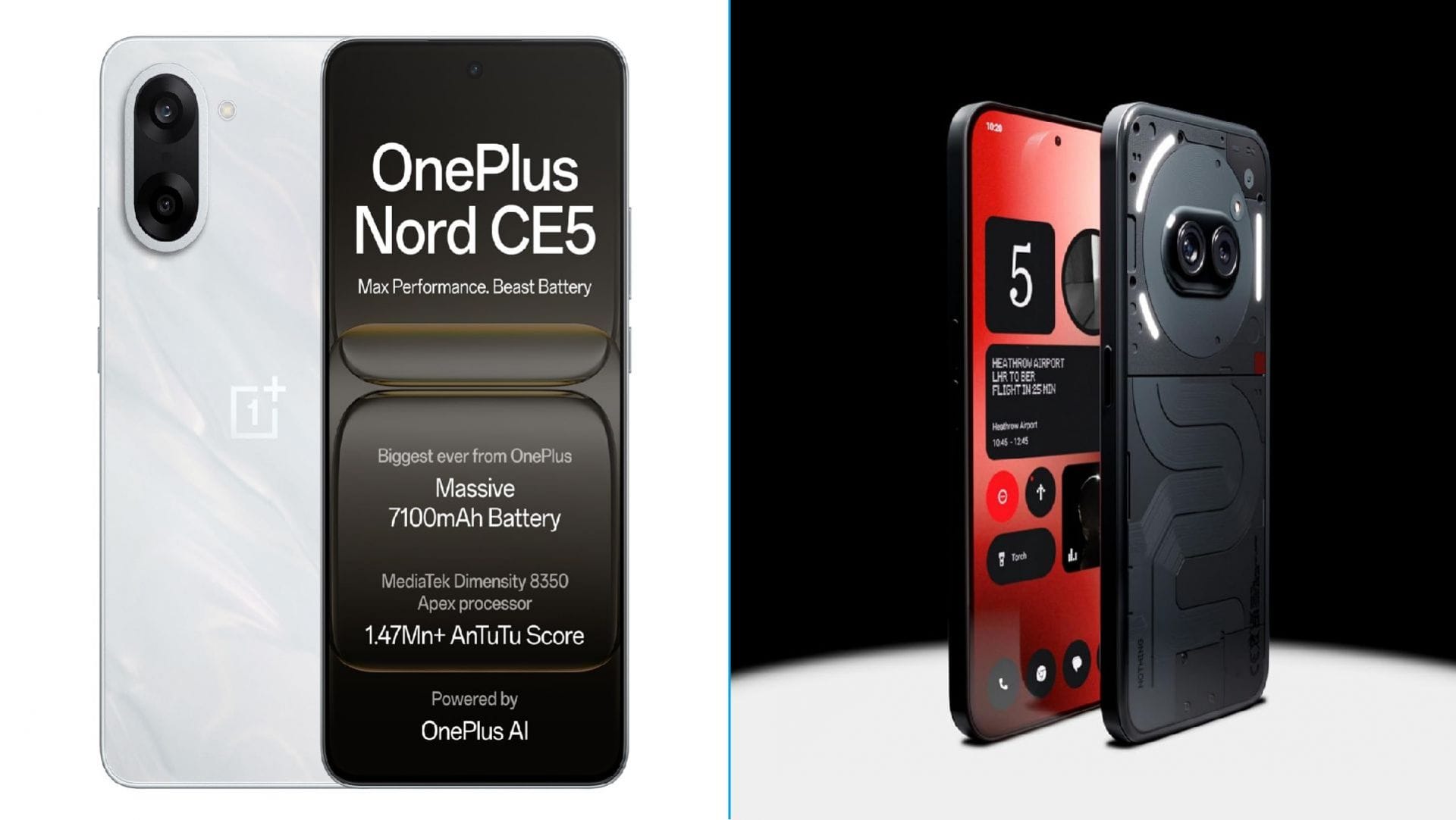 OnePlus Nord CE5 vs Nothing Phone 2a: Which is the better budget ...