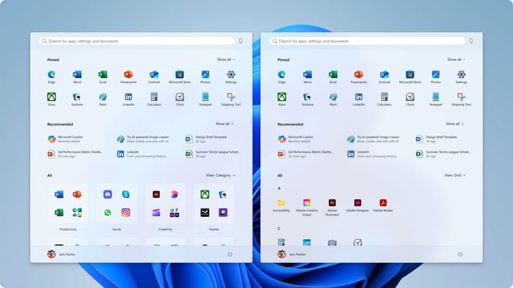 Microsoft is rolling out redesigned Start Menu to all Windows 11 users ...