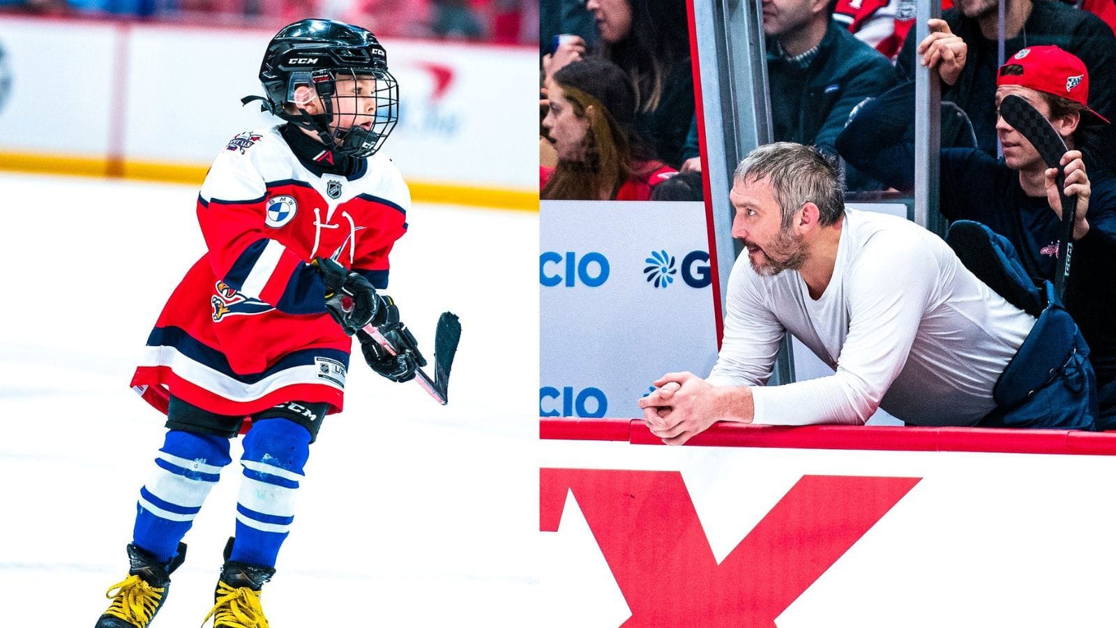 Alex Ovechkin cheers on son Sergei from bench for Capitals ...