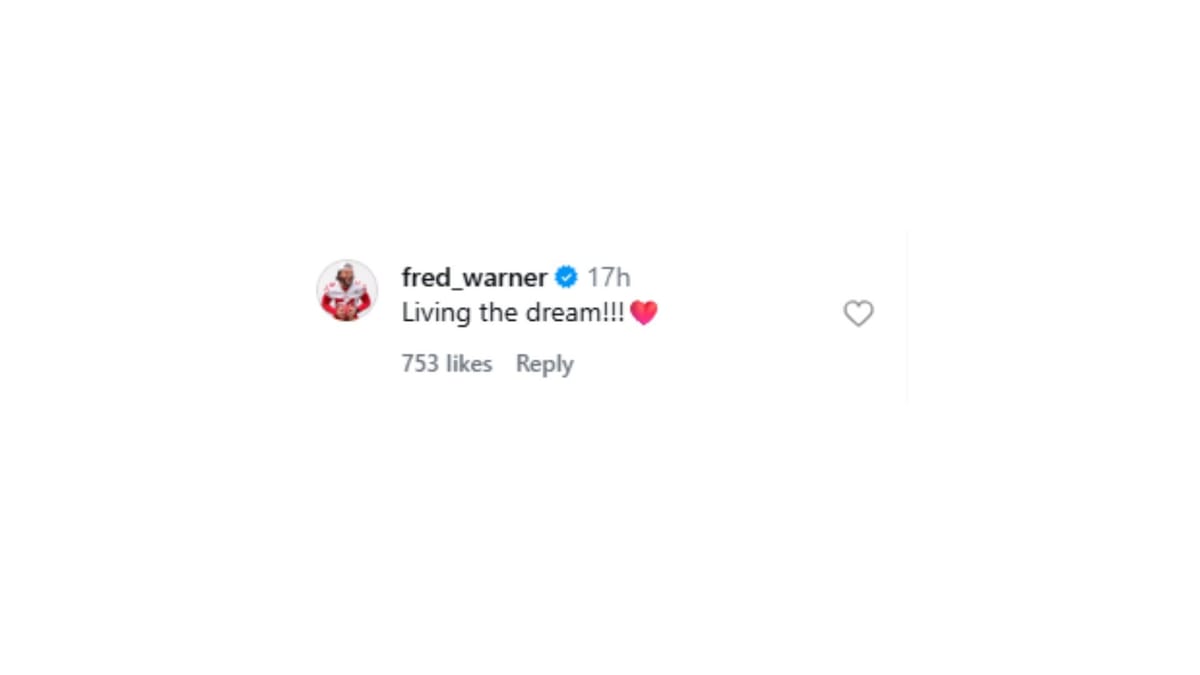 Fred Warner drops 3-word message as wife Sydney shares 49ers LB's "girl ...