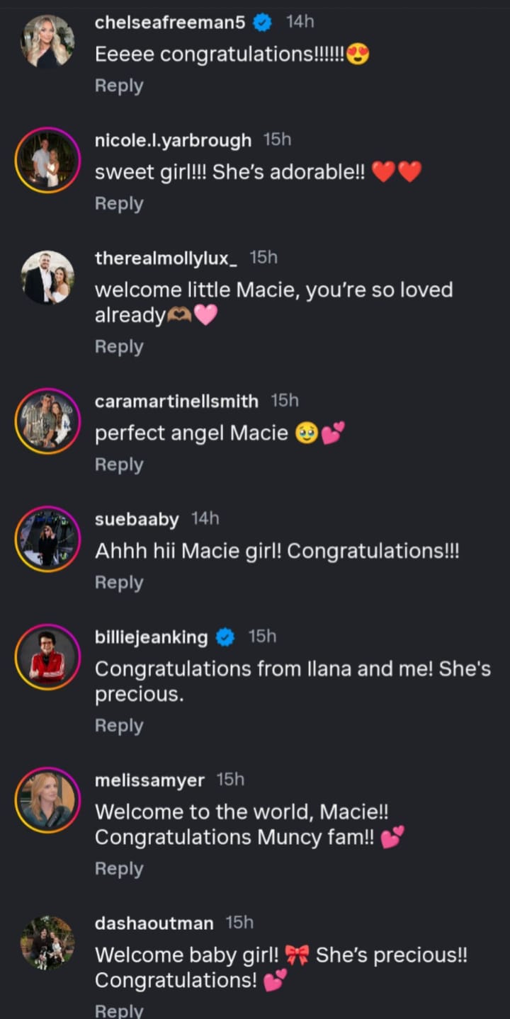 MLB wives react as Max Muncy and spouse Kellie welcome baby girl Macie ...