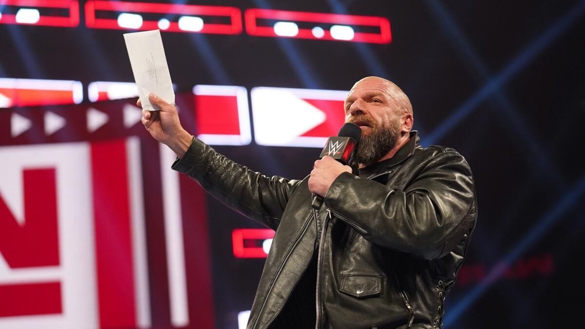 “He’s back,” announces WWE Chief Content Officer Triple H