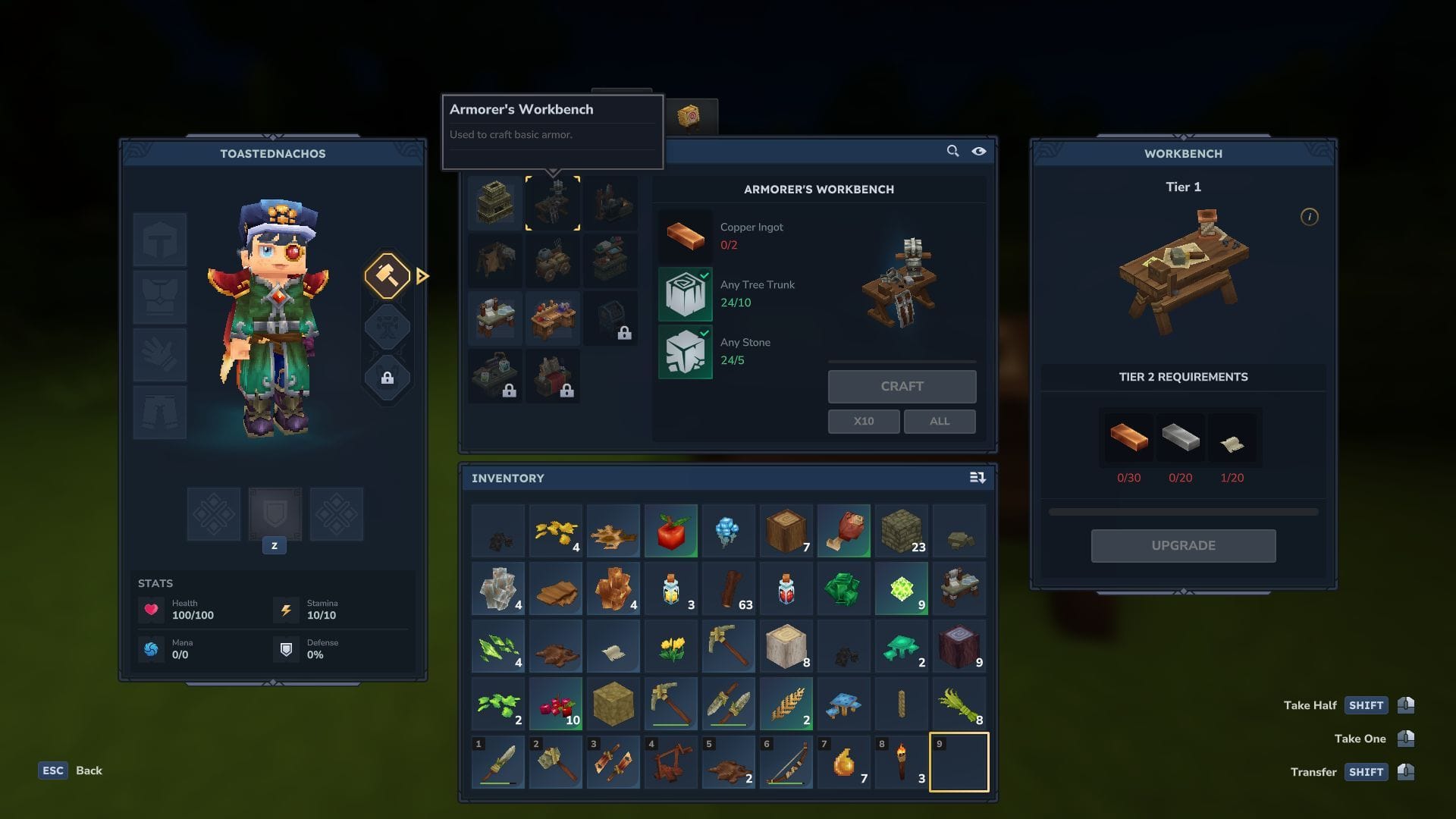 How to make and use Armorer's Workbench in Hytale