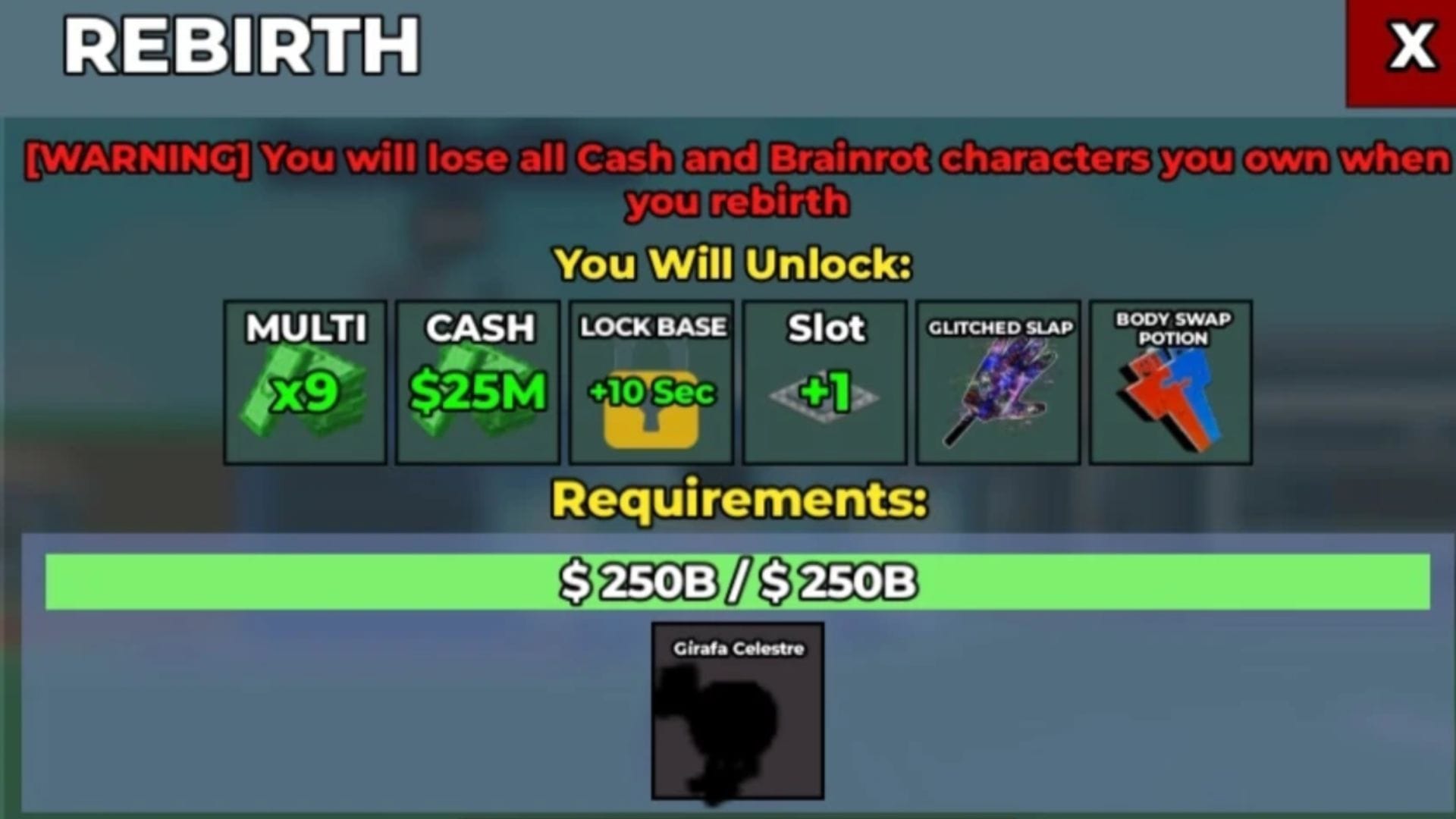 Steal a Brainrot Rebirth 10 guide
