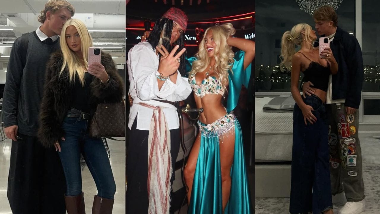 [PIC] Jaxson Dart and GF Marissa Ayers draw attention at Utah Mammoth ...