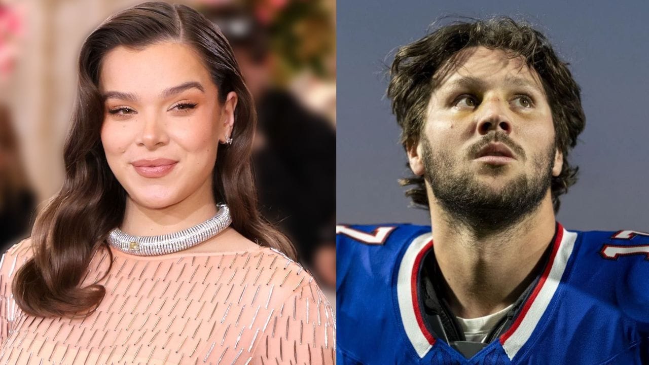 Josh Allen shows love as Hailee Steinfeld debuts baby bump in pink gown ...