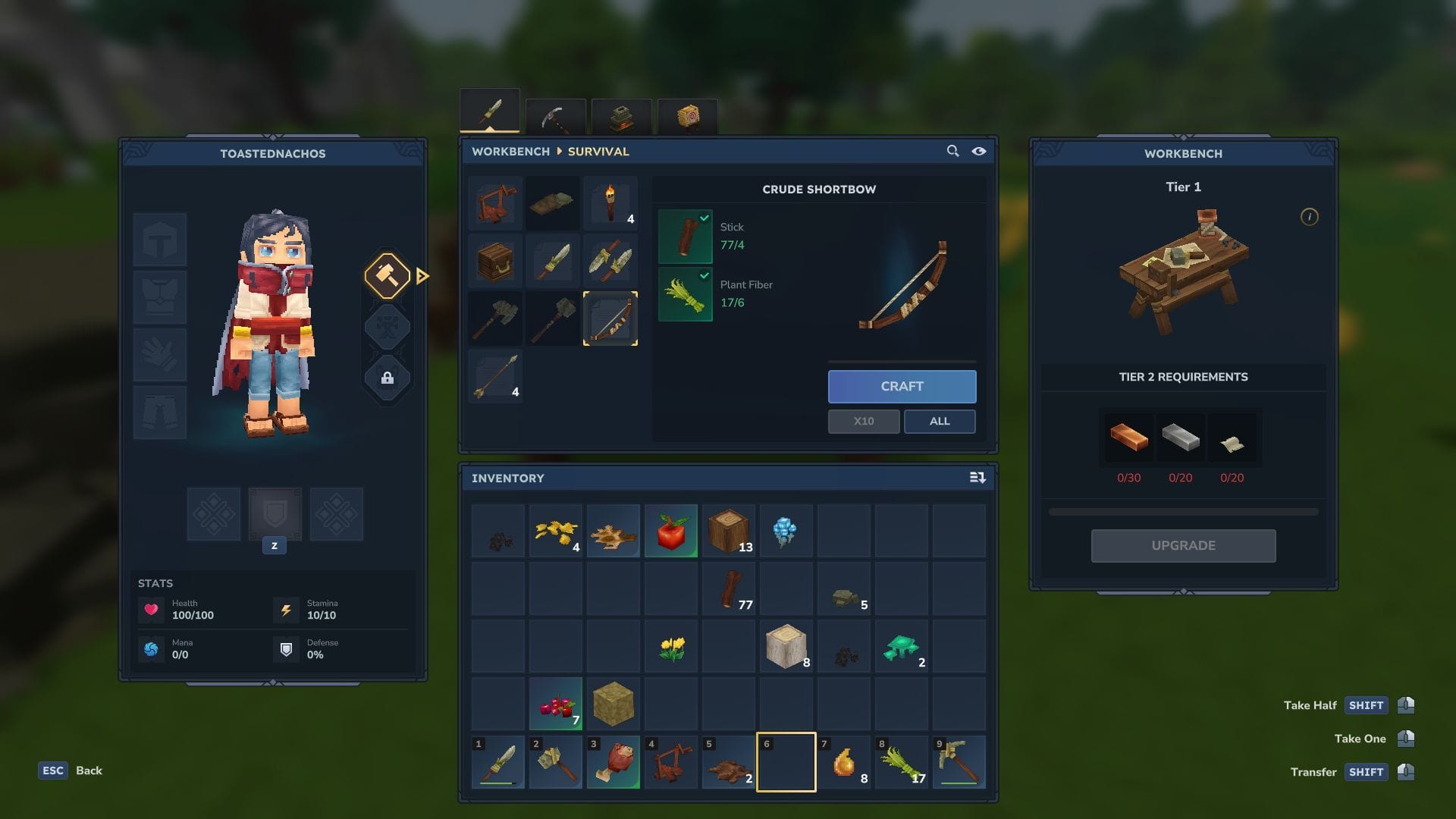 How to make bow and arrow in Hytale