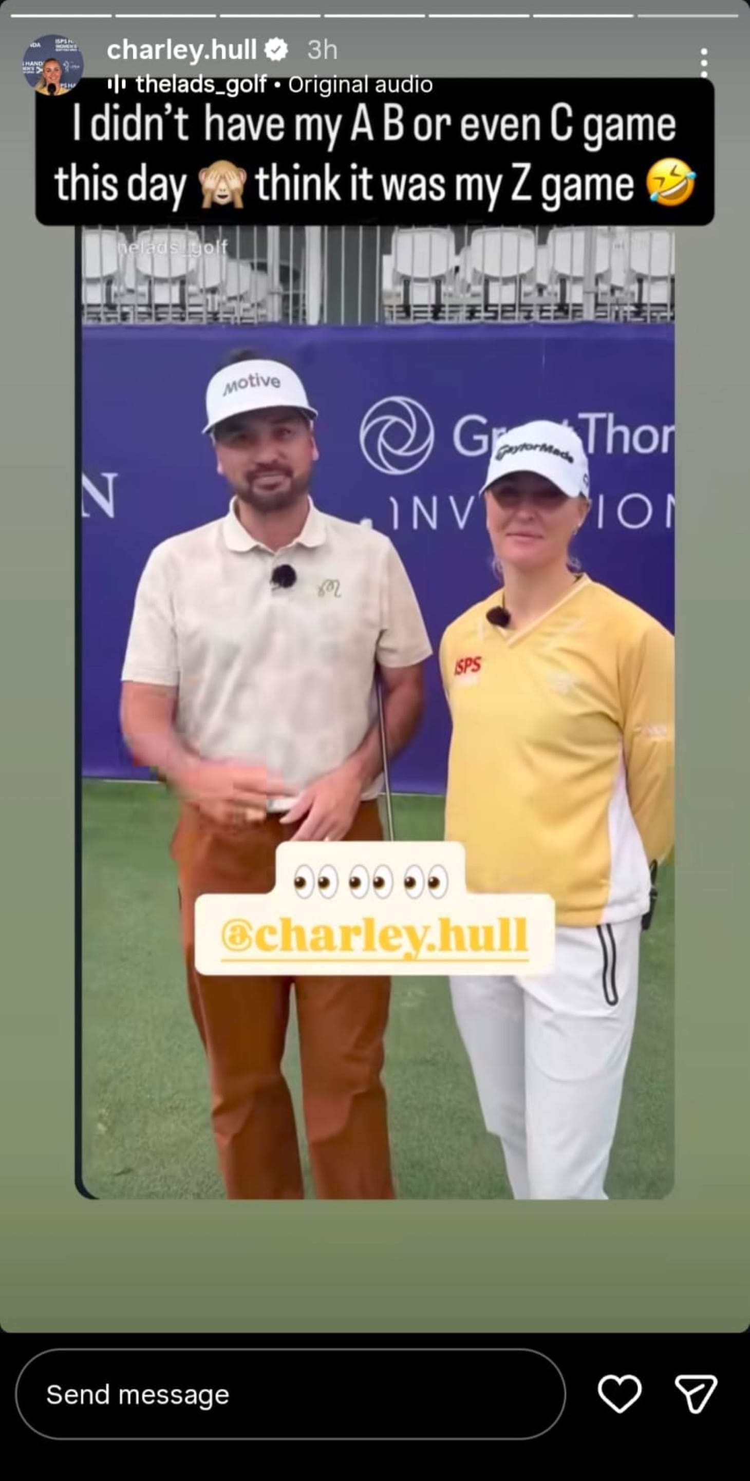 "It was my Z game" - Charley Hull reveals honest thoughts after sharing ...