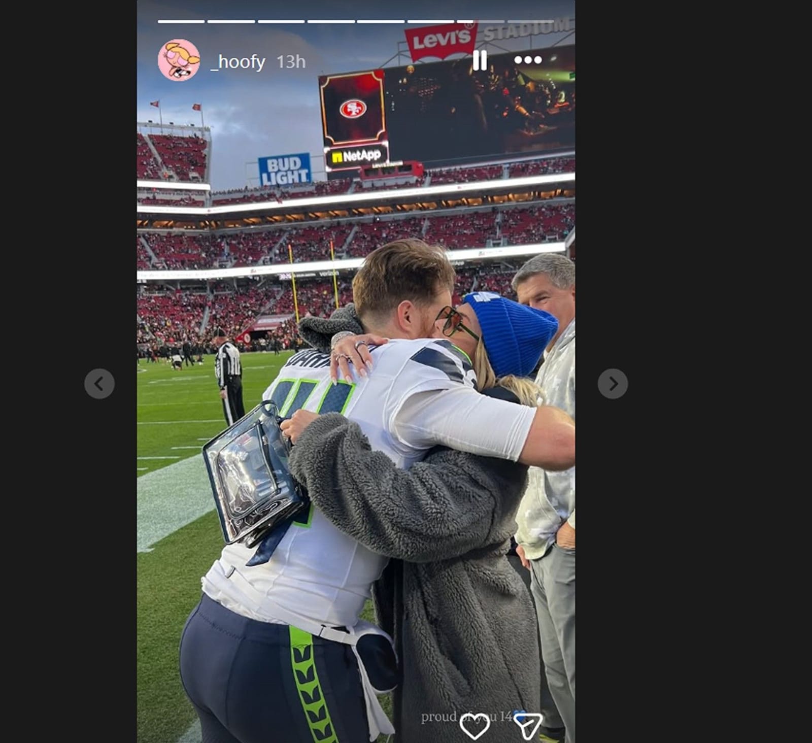 Sam Darnold's fiancée Katie sends 4-word message on matching Tom Brady ...